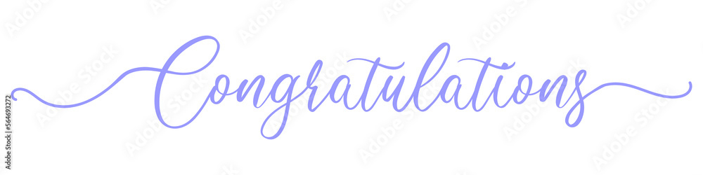 Congratulations handwritten text lettering on white background. Stock ...
