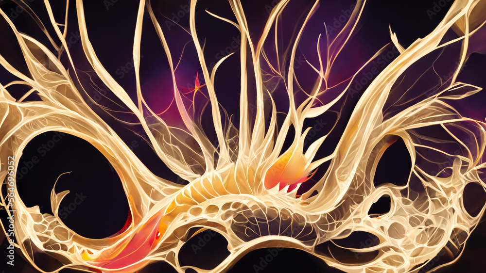 abstract light body lines dragon pattern illustration background ...