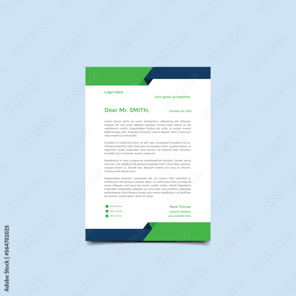 Corporate Business style Letterhead, Elegant and minimalist style ...
