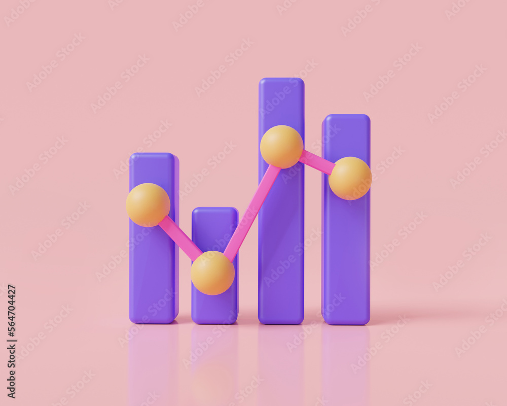 Stock trading graph, Growing bars chart, growing strategy chart ...