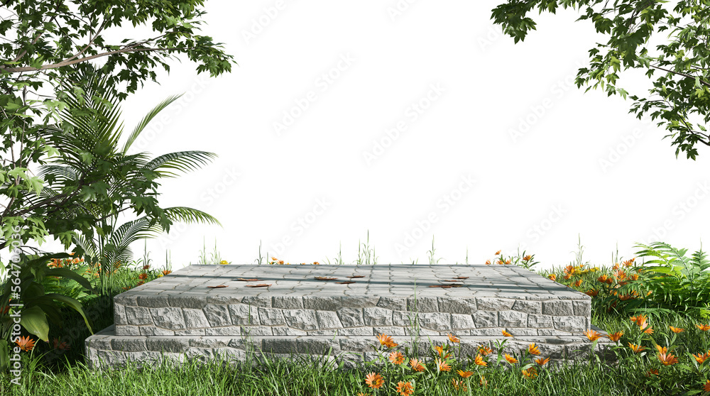 cement podium mock up design for product presentation PNG design, 3d ...