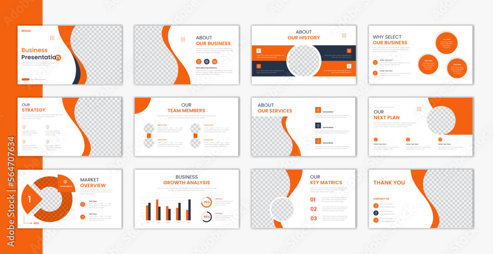 Vektorová grafika „Corporate template presentation design and page ...