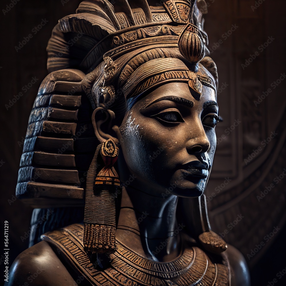 generative ai ancient Egyptian statue Stock Illustration | Adobe Stock