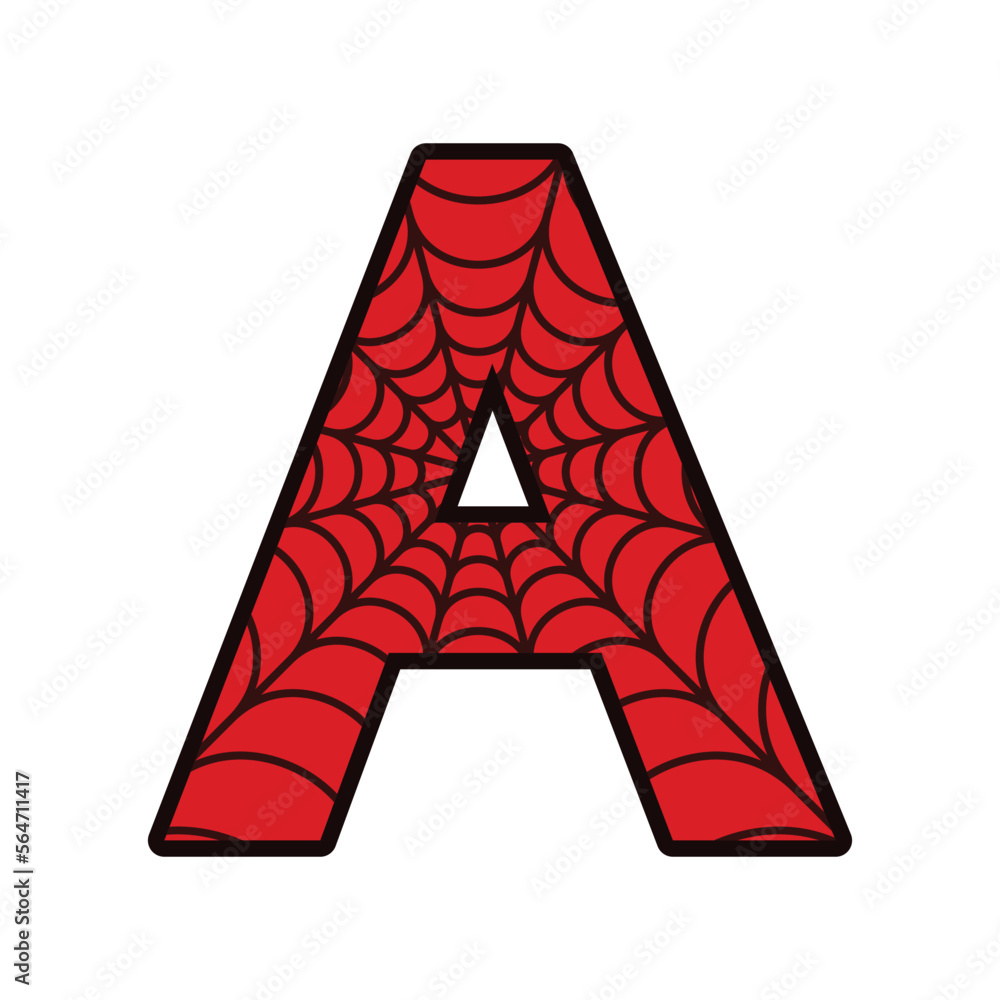 Spider alphabet letter A Stock Vector | Adobe Stock