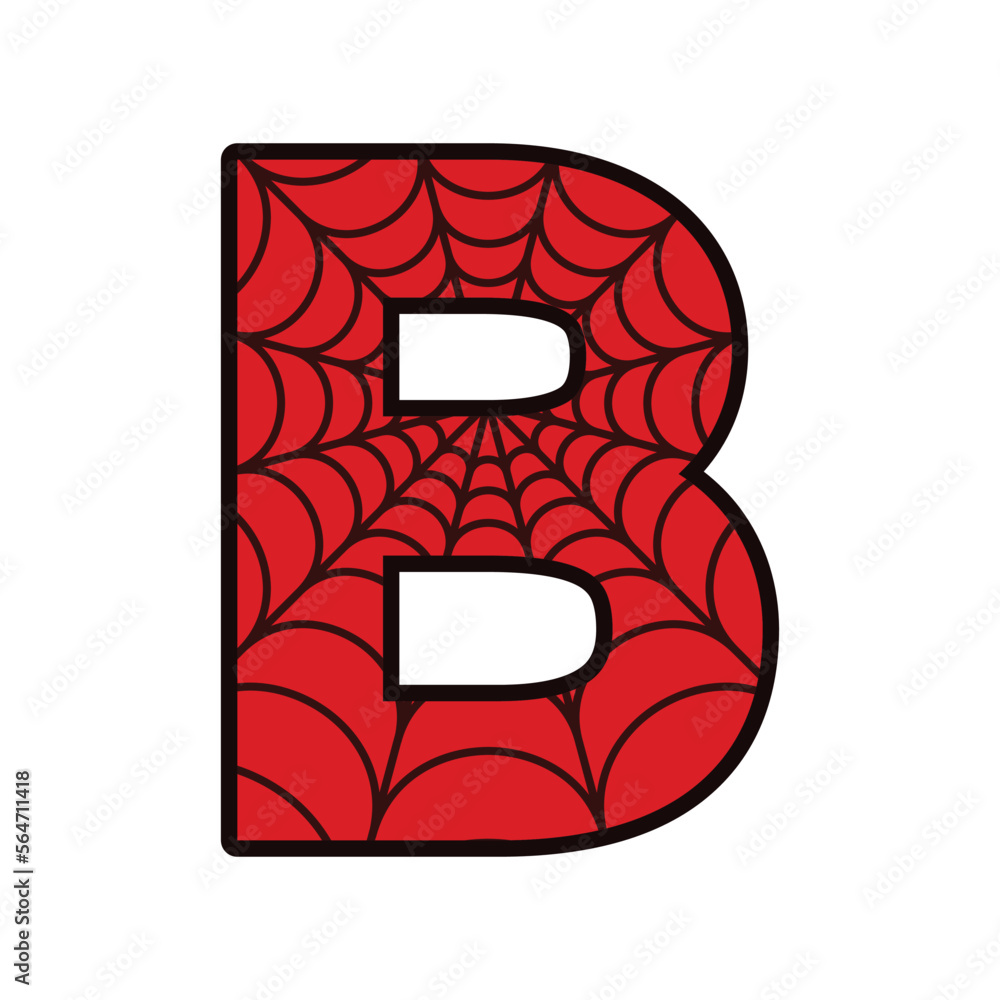 Spider alphabet letter B Stock Vector | Adobe Stock