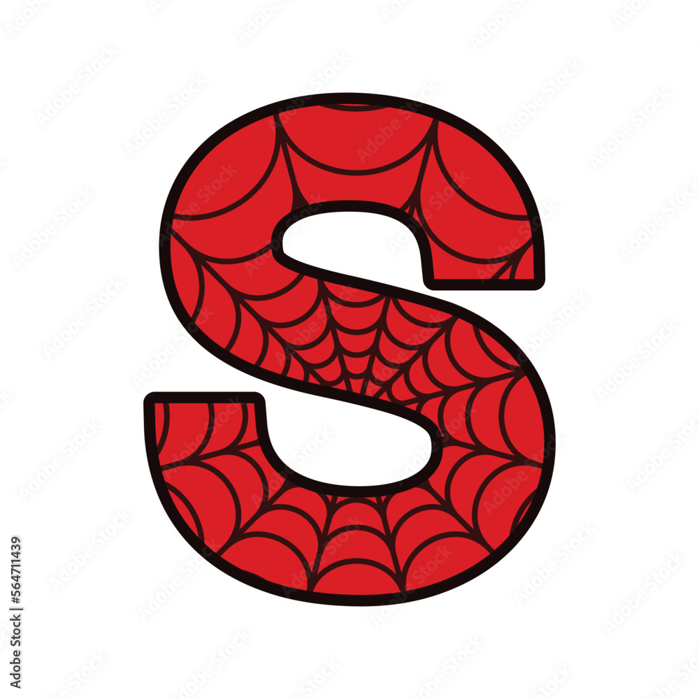 Spider alphabet letter S Stock Vector | Adobe Stock