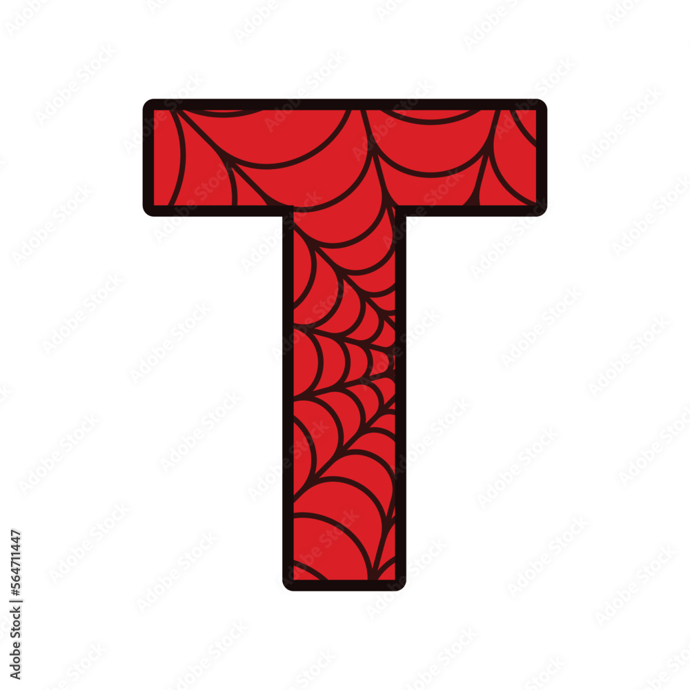 Spider alphabet letter T Stock Vector | Adobe Stock
