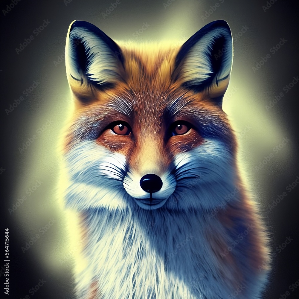 HD logo illustration of a head of a wild jungle furry fox, vector ...