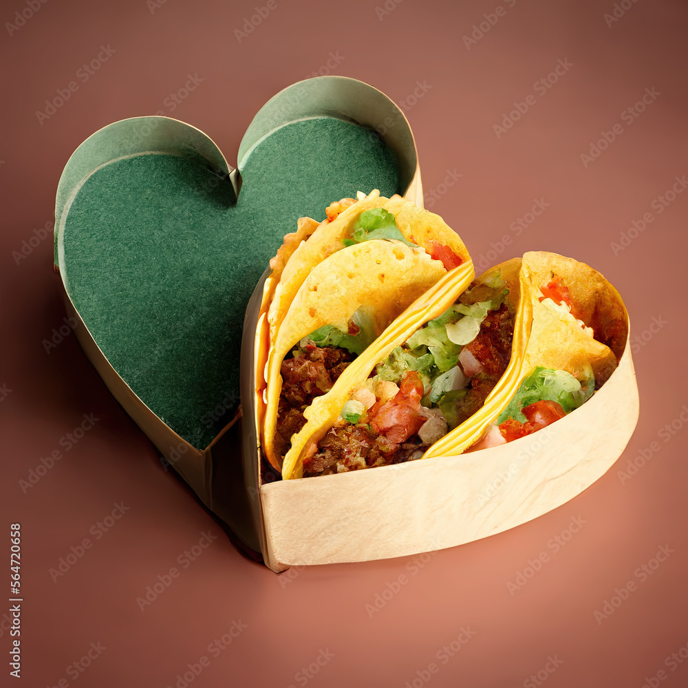 Heart shaped box filled with Tacos for Valentine's Day. Taco Filled ...