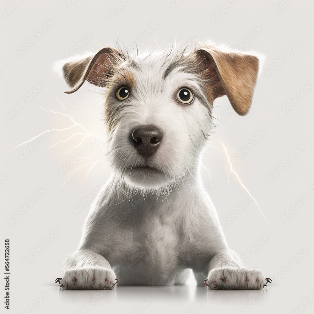 a dog with a sad look on its face and paws on the ground, looking at ...