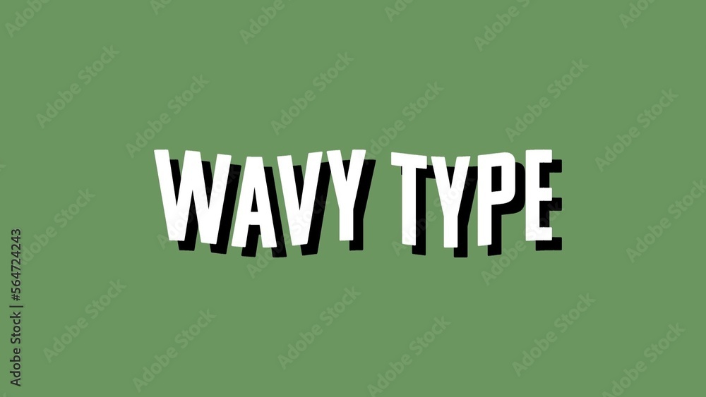 Looped Wavy Type with 5 Styles Stock Template | Adobe Stock