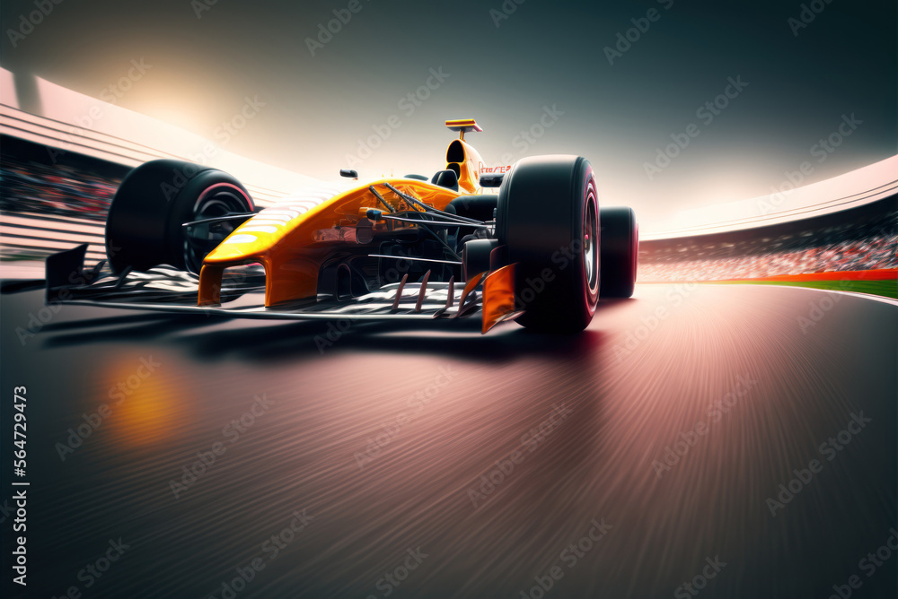 Race car on the race track, generative ai Stock Illustration | Adobe Stock