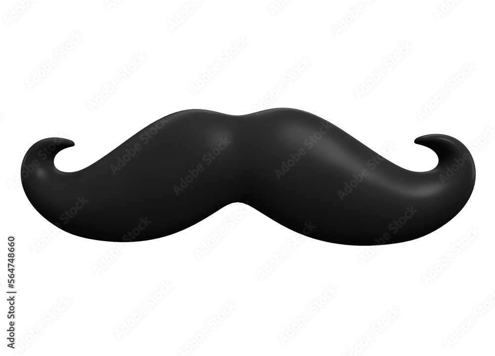 Moustache icon on transparent background. Stock Illustration | Adobe Stock