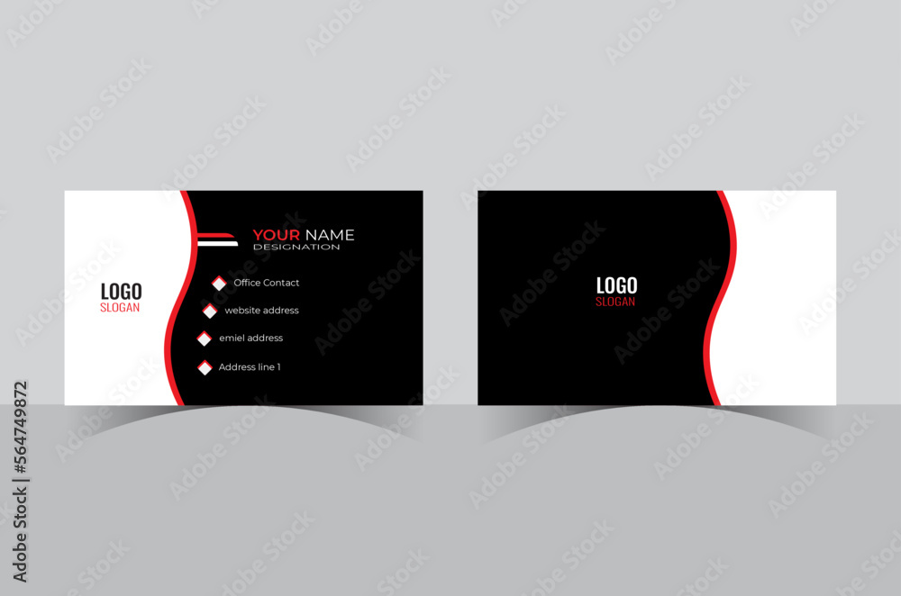 Professional business card template, Creative and Clean, Front and back ...