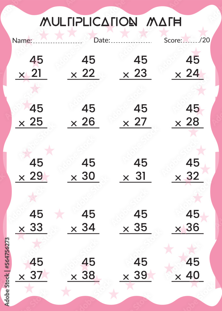 Multiplication Math for Kids. This is the perfect Kid's Multiplication ...