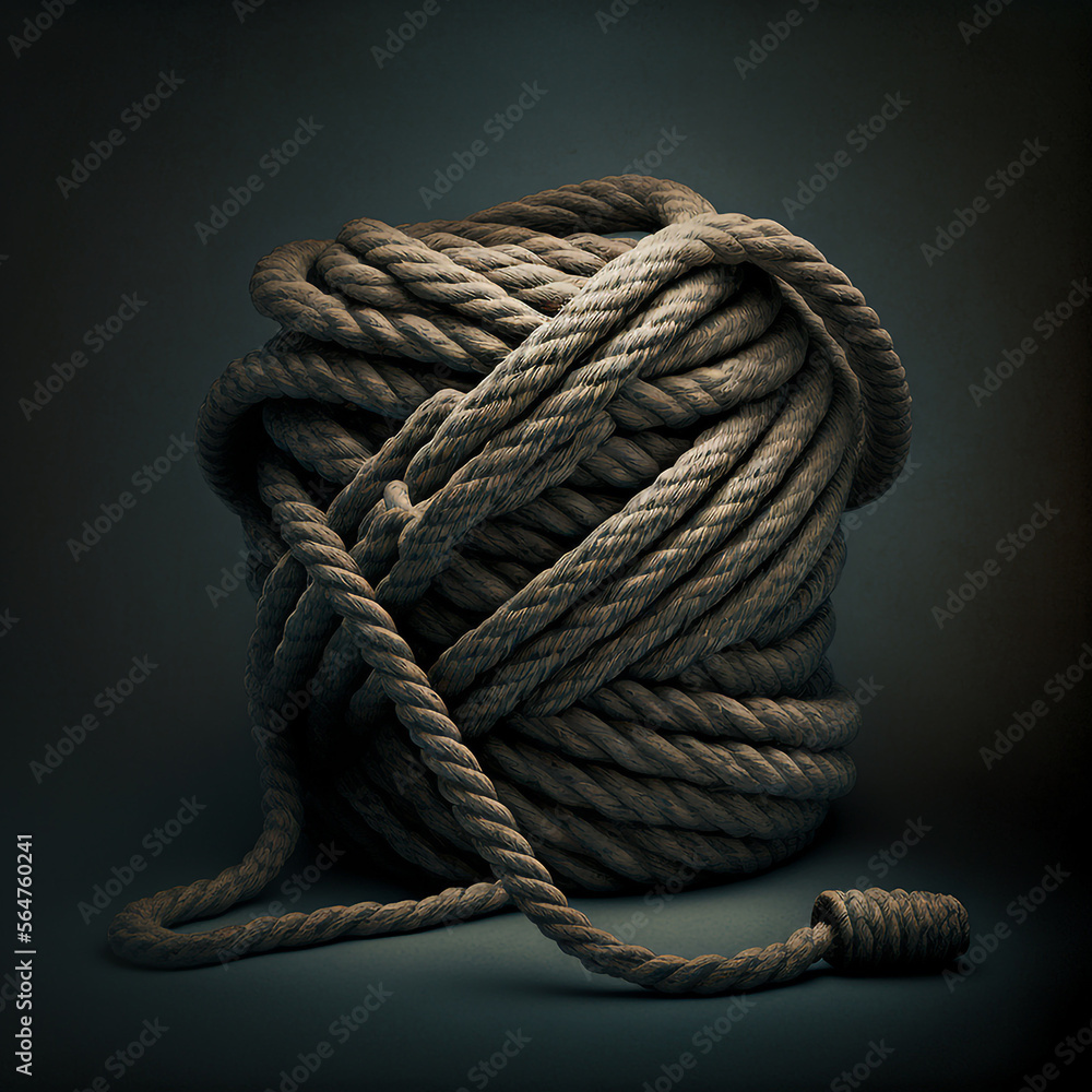 Twisted rope, colored rope, and textured rope were generated in AI and ...