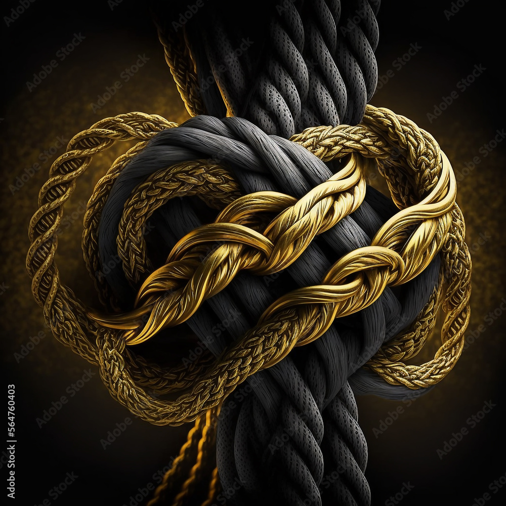 Twisted rope, colored rope, and textured rope were generated in AI and ...