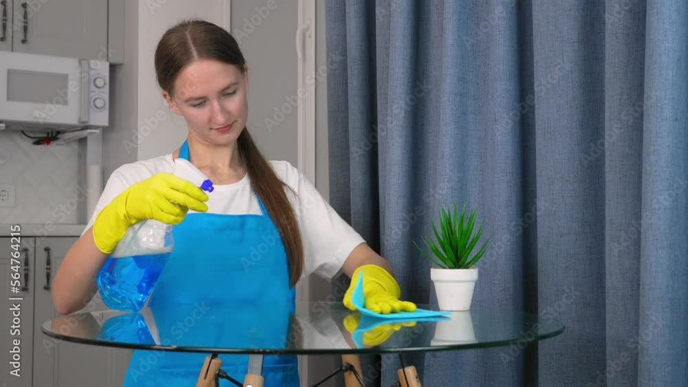 Cleaning service staff with professional equipment cleaning private ...