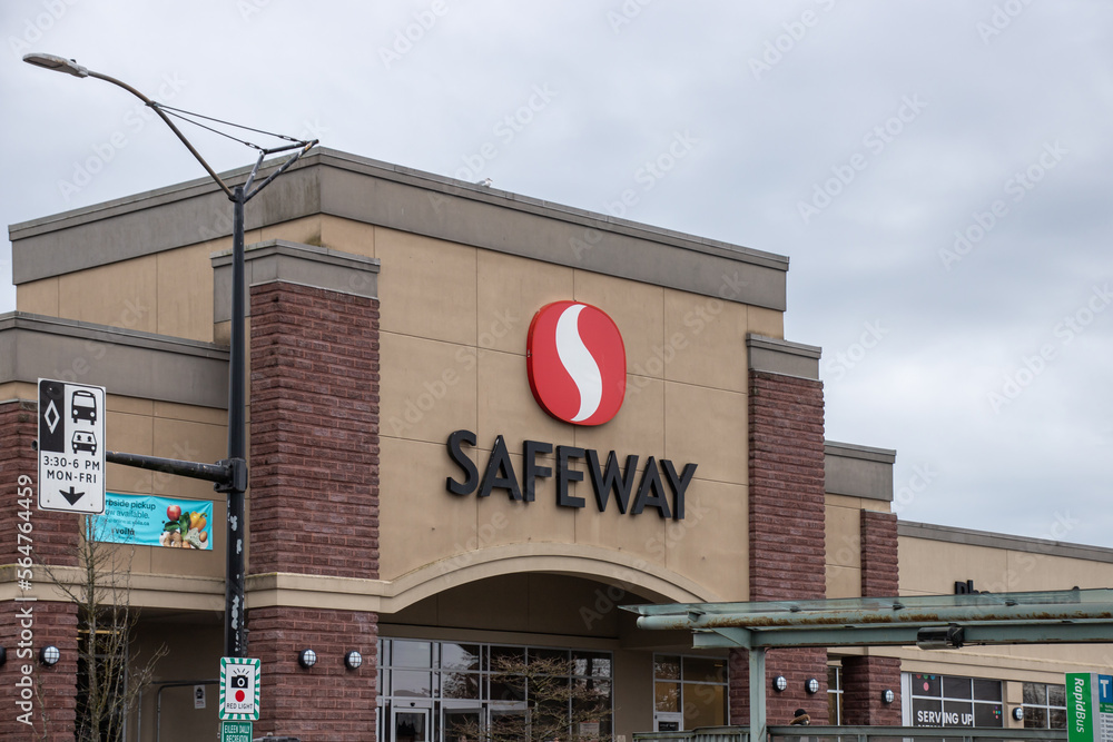 Vancouver, CANADA - Jan 15 2023 : The storefront of Safeway. Canada ...