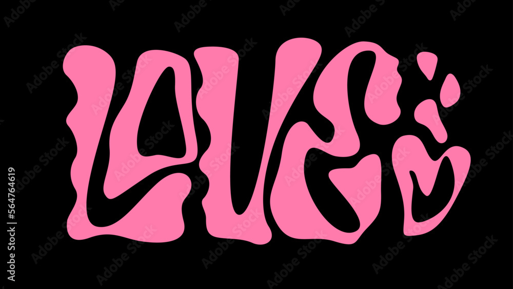 Creative lettering illustration in modern trendy liquid chrome style ...