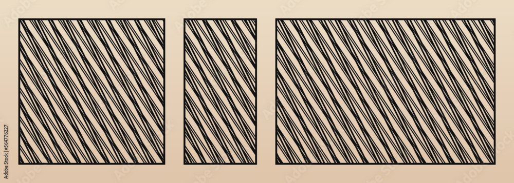 Laser cut pattern collection. Vector set with abstract geometric shapes ...