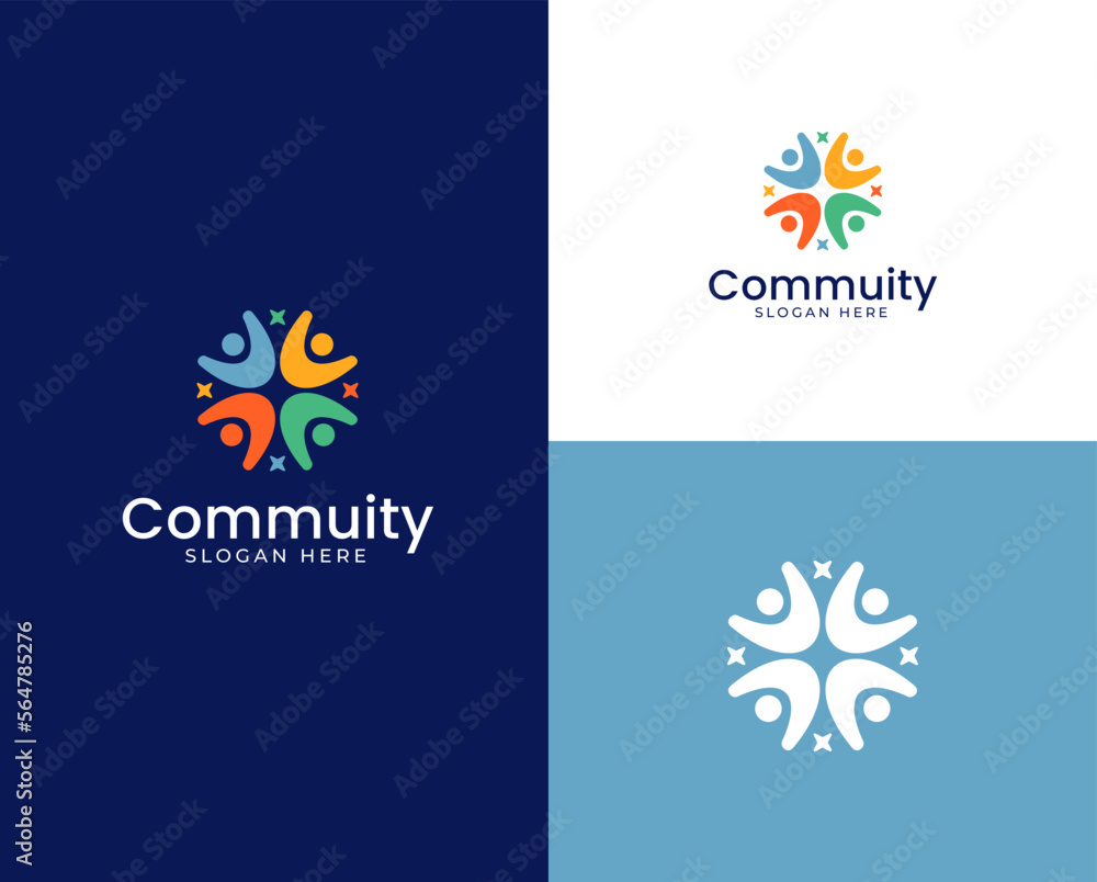 Modern creative community logo. community logo template. nonprofit ...