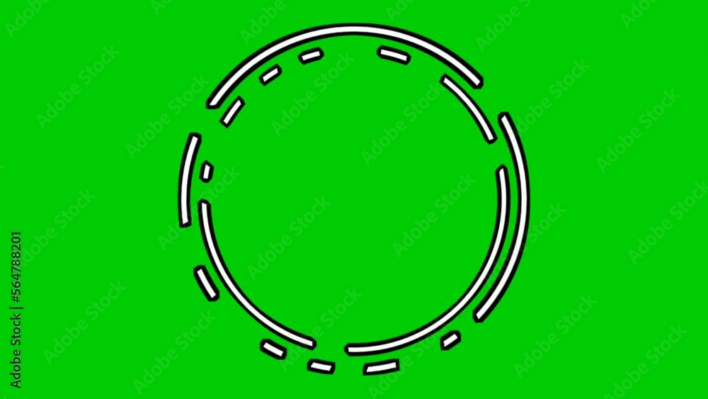 Animation cartoon rotating circle border motion graphics for video ...