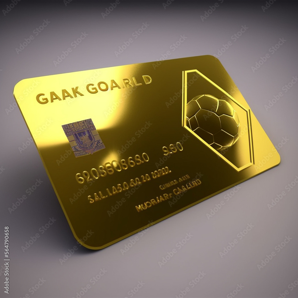Trash Gold Mark Card, luxury design for football fans. It represents ...