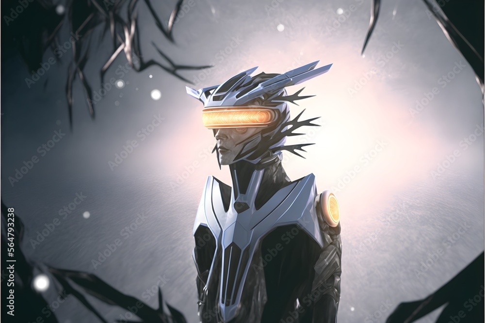 jkl 80 scifi kypr man wearing headpiece art deco design presentation ...