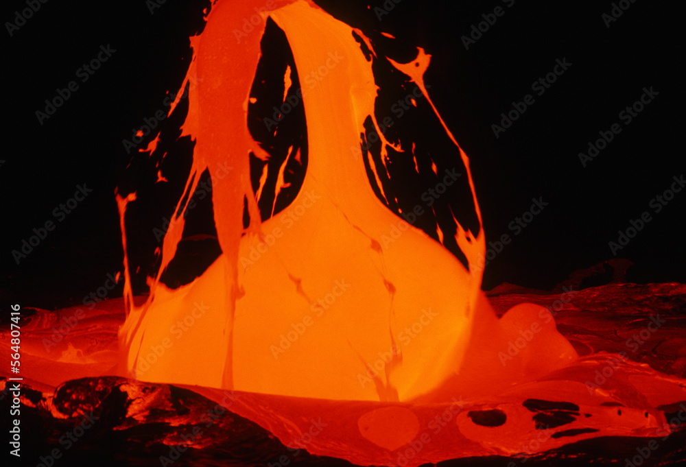 Blob of lava exploding. Stock Photo | Adobe Stock