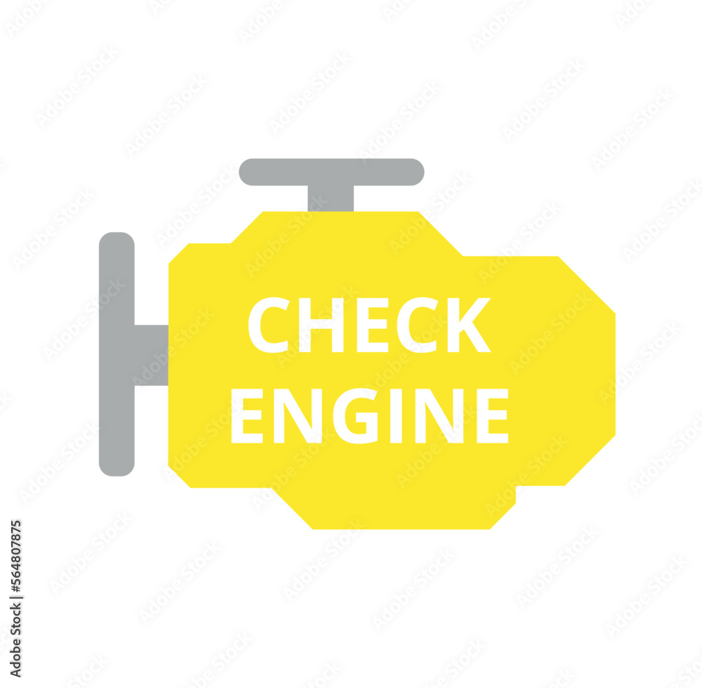 Car check engine icon. Infographics and assessment of condition of ...