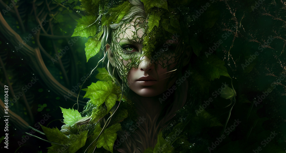 Earth element woman goddess fantasy human representation. Generative AI ...