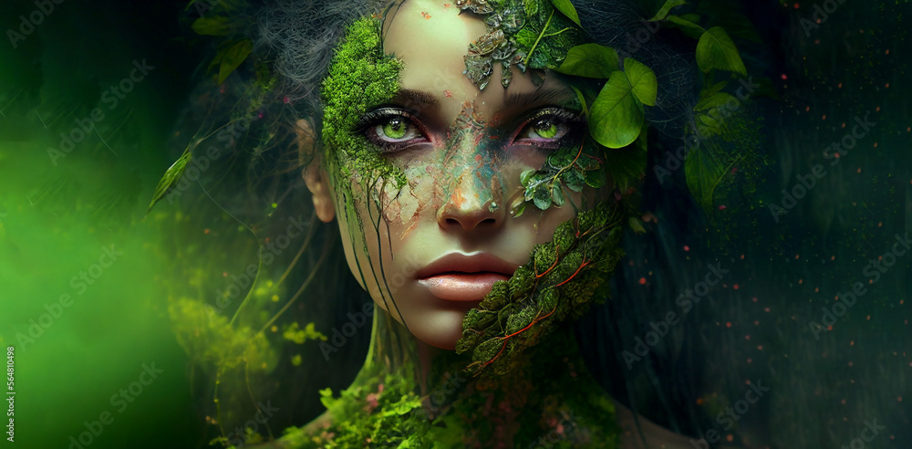 ภาพประกอบสต็อก Earth element woman goddess fantasy human representation ...