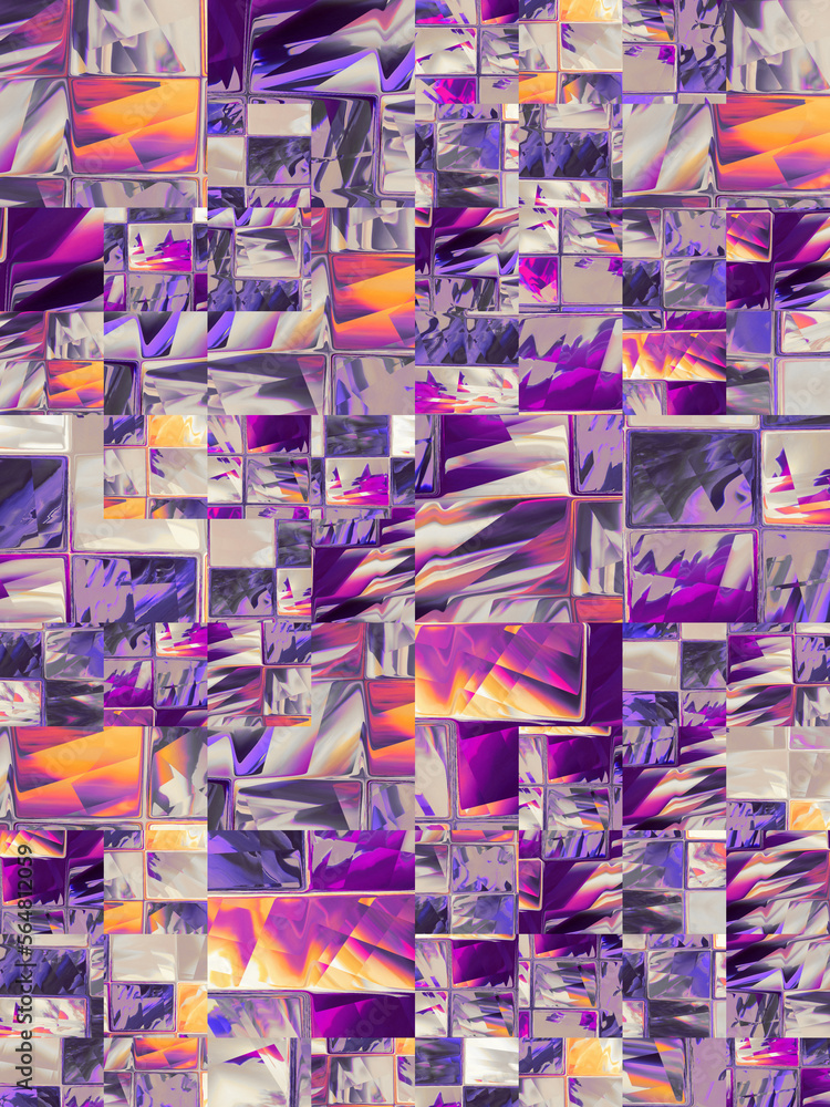 Expressive psychedelic color spill on the smooth mirrored background. Stock Photo | Adobe Stock