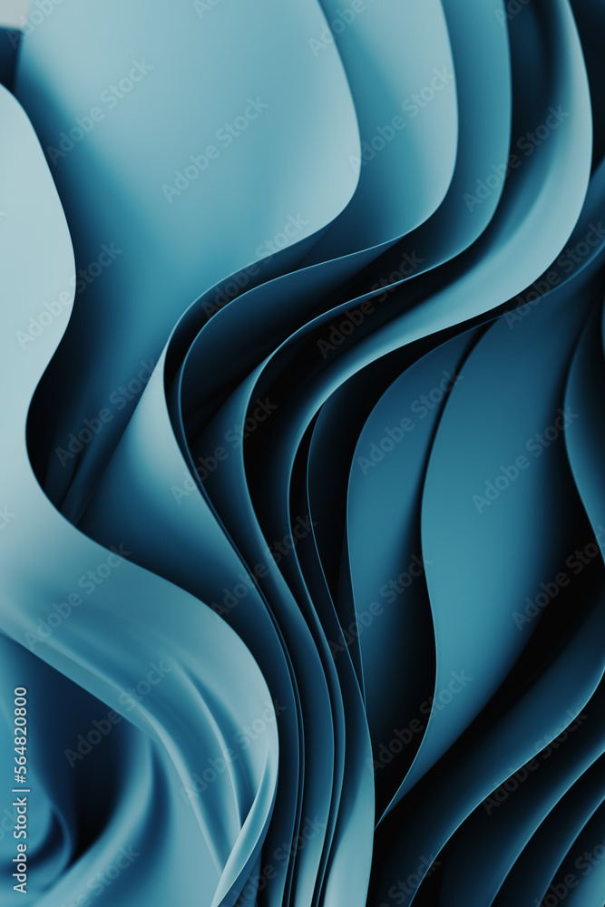 Floating blue fabric Stock Photo | Adobe Stock