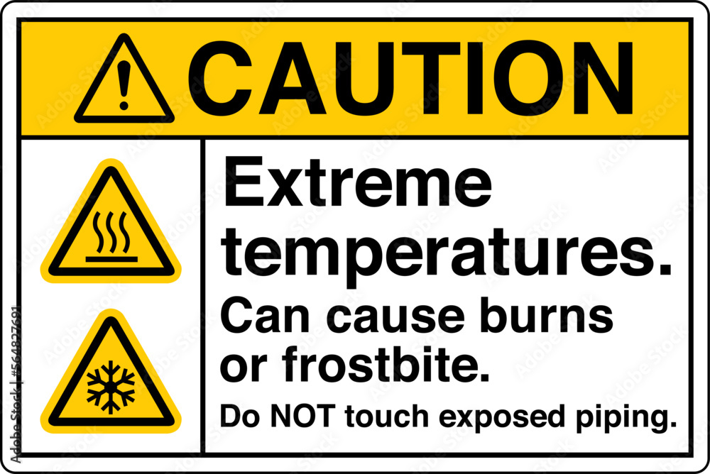 Safety Sign Marking Label Symbol Pictogram Standards Caution Extreme ...