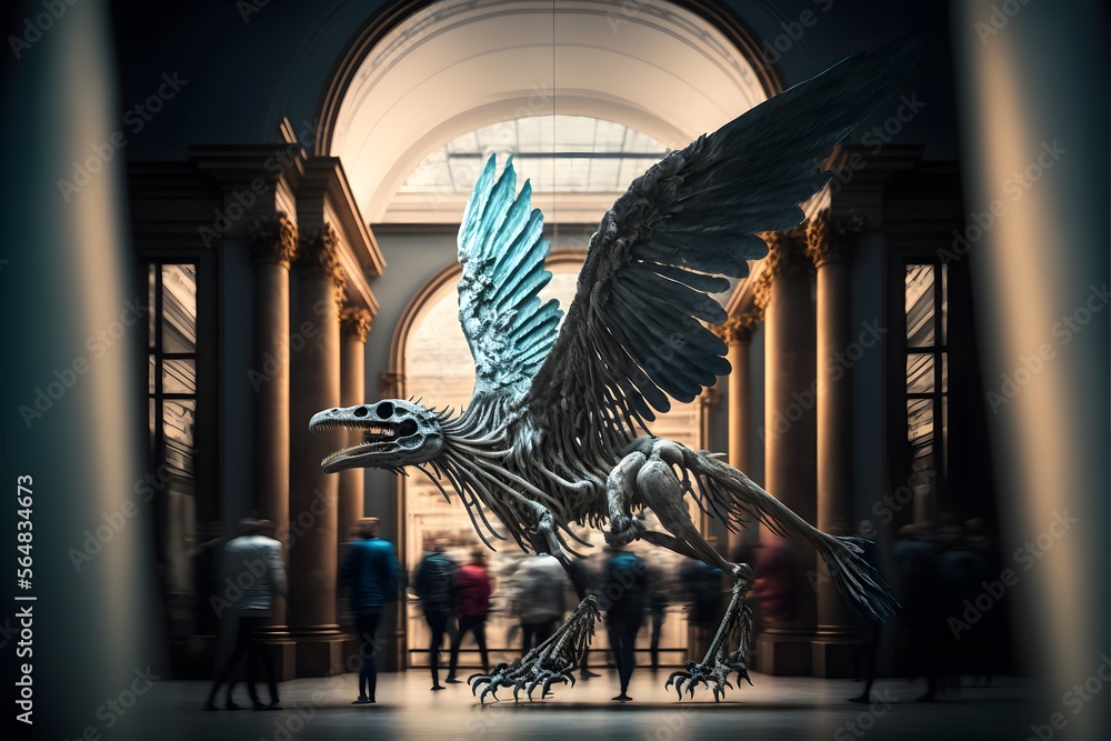 specimen come to life in a museum of natural history dynamic scene ...