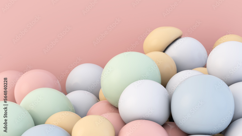 Abstract 3D colorful spheres background Stock Photo | Adobe Stock