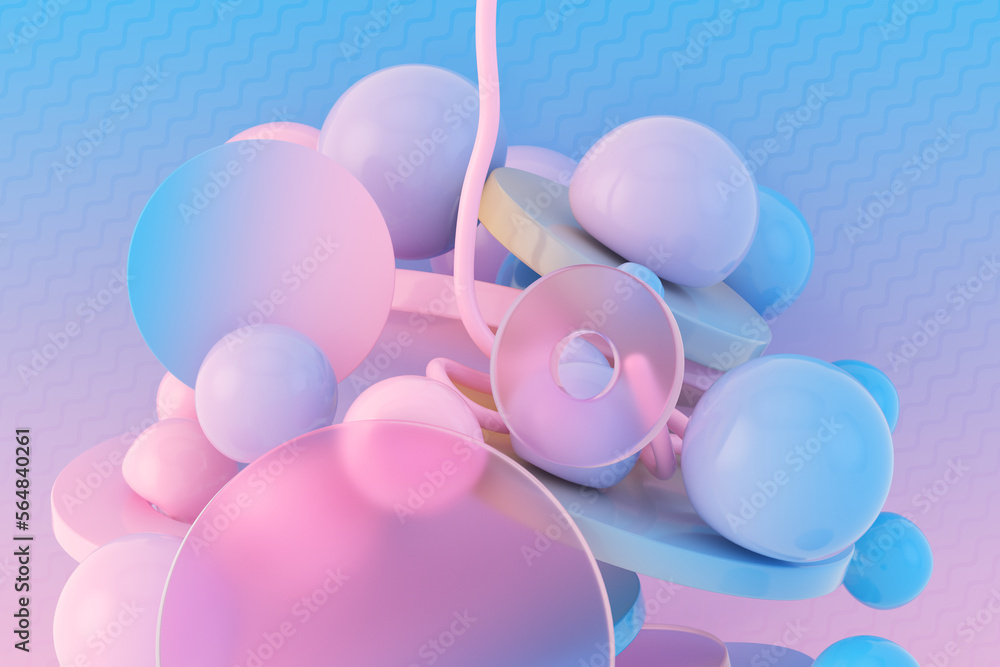 Abstract floating shapes Stock Photo | Adobe Stock