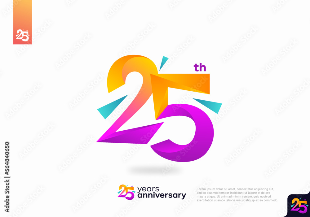 Number 25 logo icon design, 25th birthday logo number, anniversary 25 ...