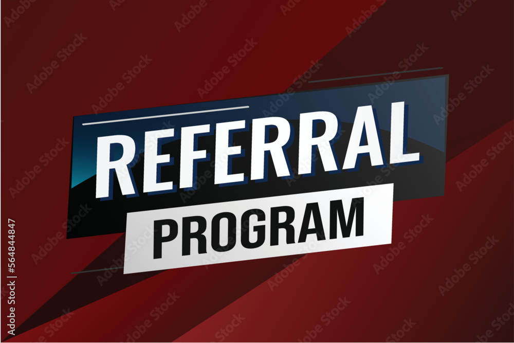 referral program word concept vector illustration with lines modern ...