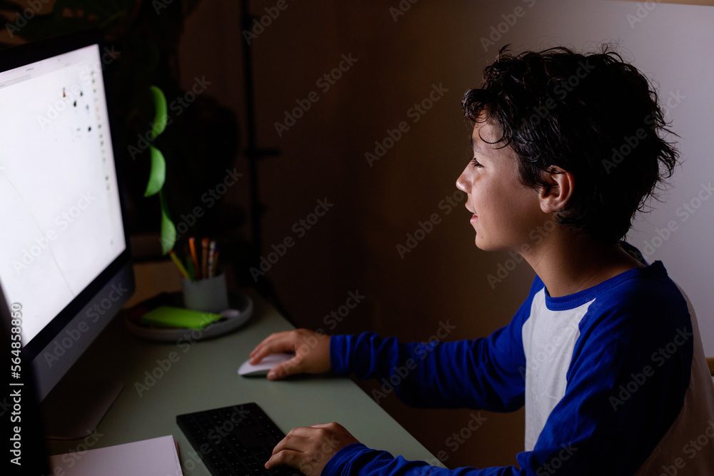 teen boy studying Stock Photo | Adobe Stock