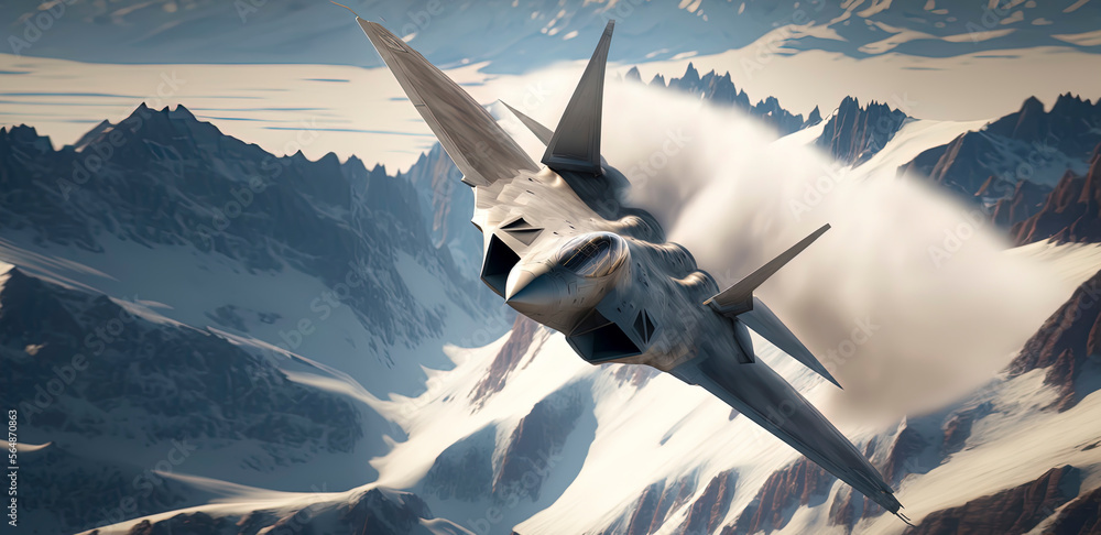 Lockheed Martin F-22 breaks the sound barrier over the swiss alps ...