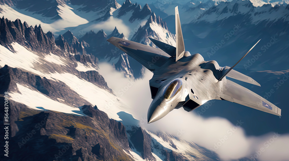 Lockheed Martin F-22 breaks the sound barrier over the swiss alps ...