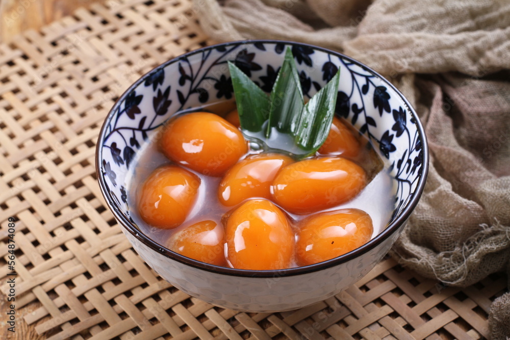 Kolak (or kolek) is a typical Indonesian dessert made from palm sugar ...