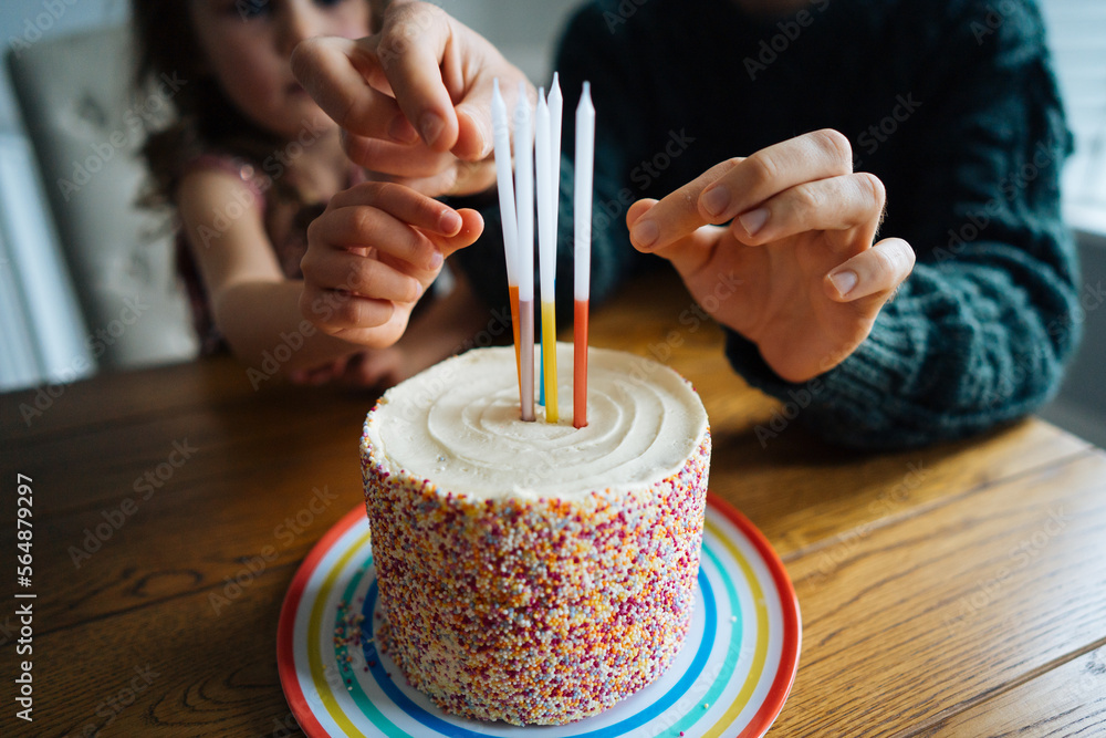 Birthday cake on the table Stock Photo | Adobe Stock