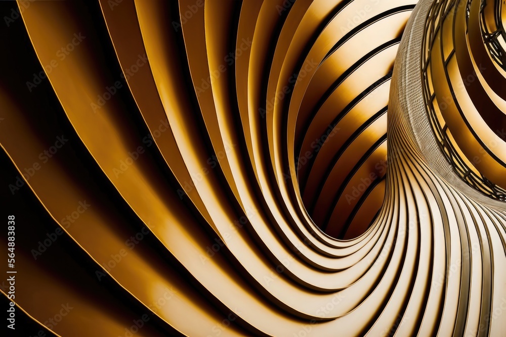 gold spiral backdrop, generative ai composite Stock Illustration ...