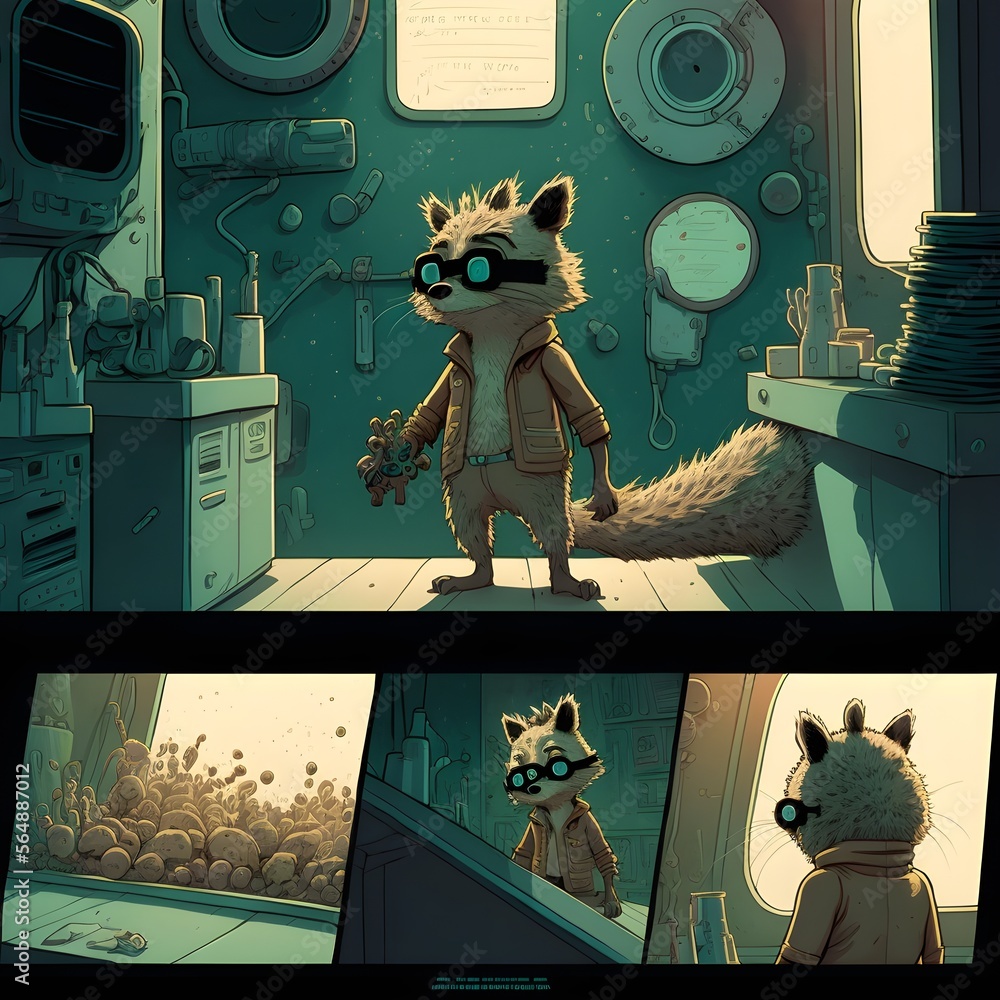 comics of raccoons final moment a weird nucler reactive ratking raccoon ...