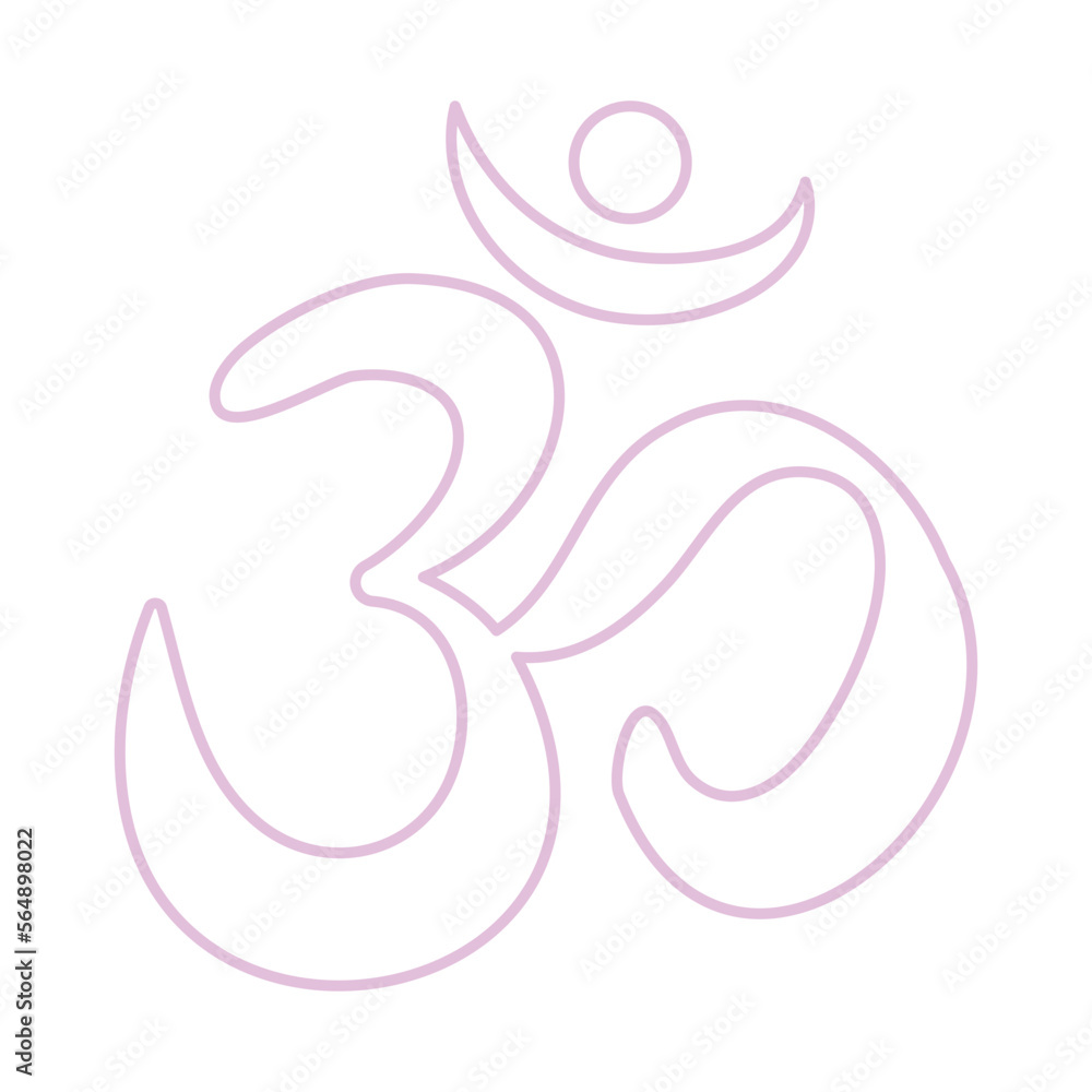 Om Aum Hindu outline icon Stock Vector | Adobe Stock