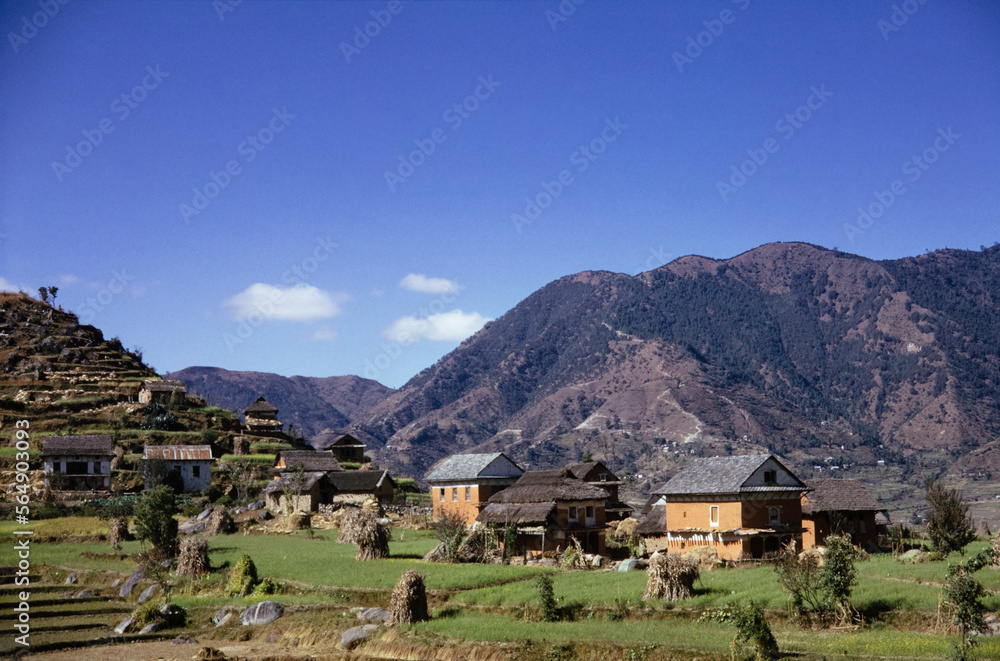 Nepali Village in Countryside Stock Photo | Adobe Stock